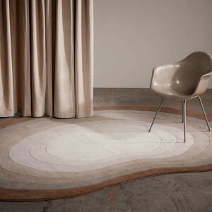 KIDNEY RUG, Kidney Shape Rug, Hand Tufted Vintage Melting Oval: Hand ...
