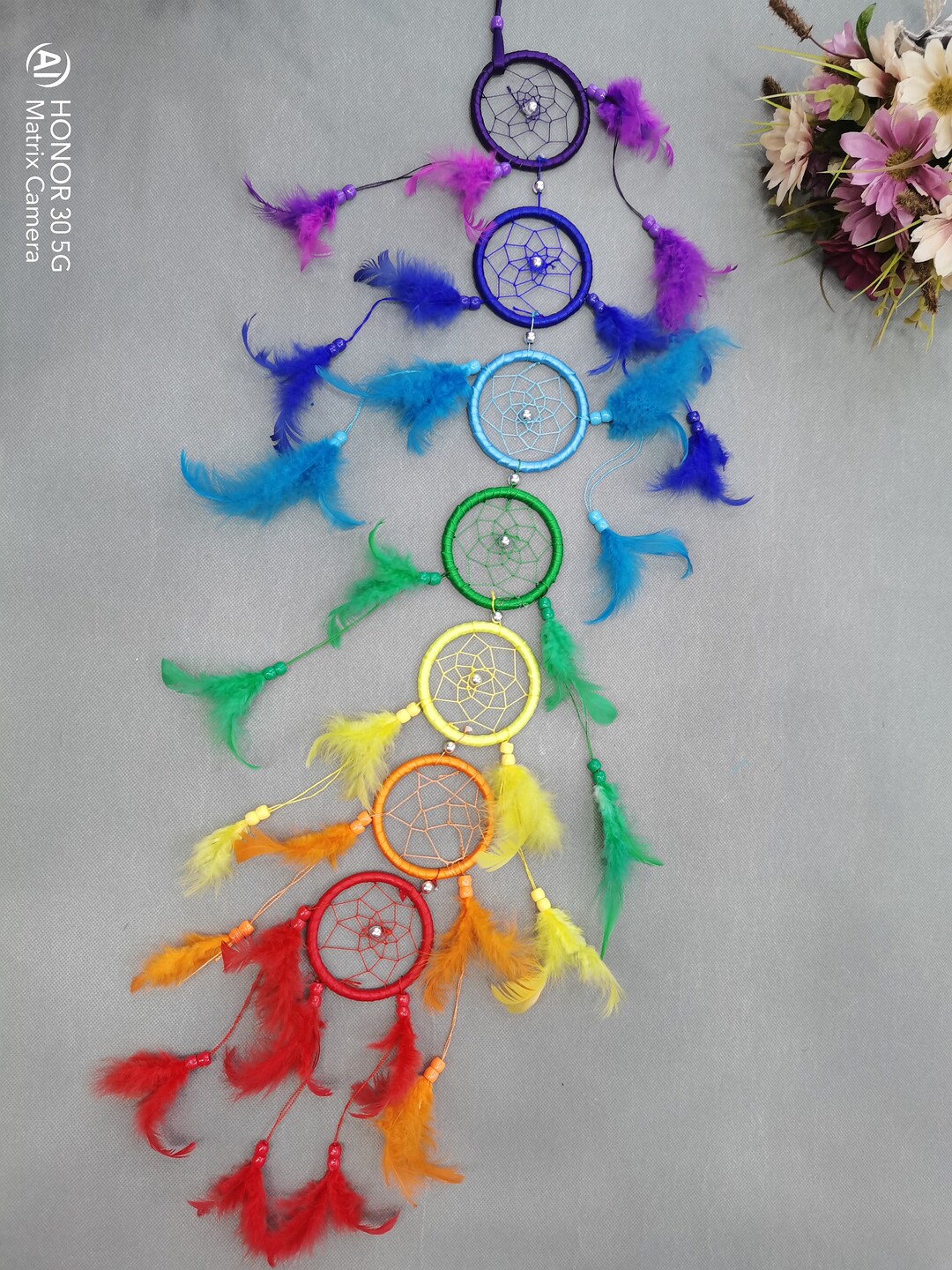 Rainbow Daisy Chain Dream Catcher Handmade 75cm Home Gifts Pride - Etsy
