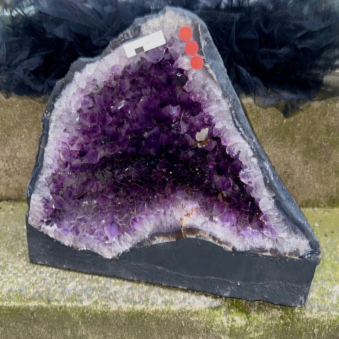 Giant Chunky 17.91 Amethyst Geode Rock Cut Crystal Stone Cluster Home ...