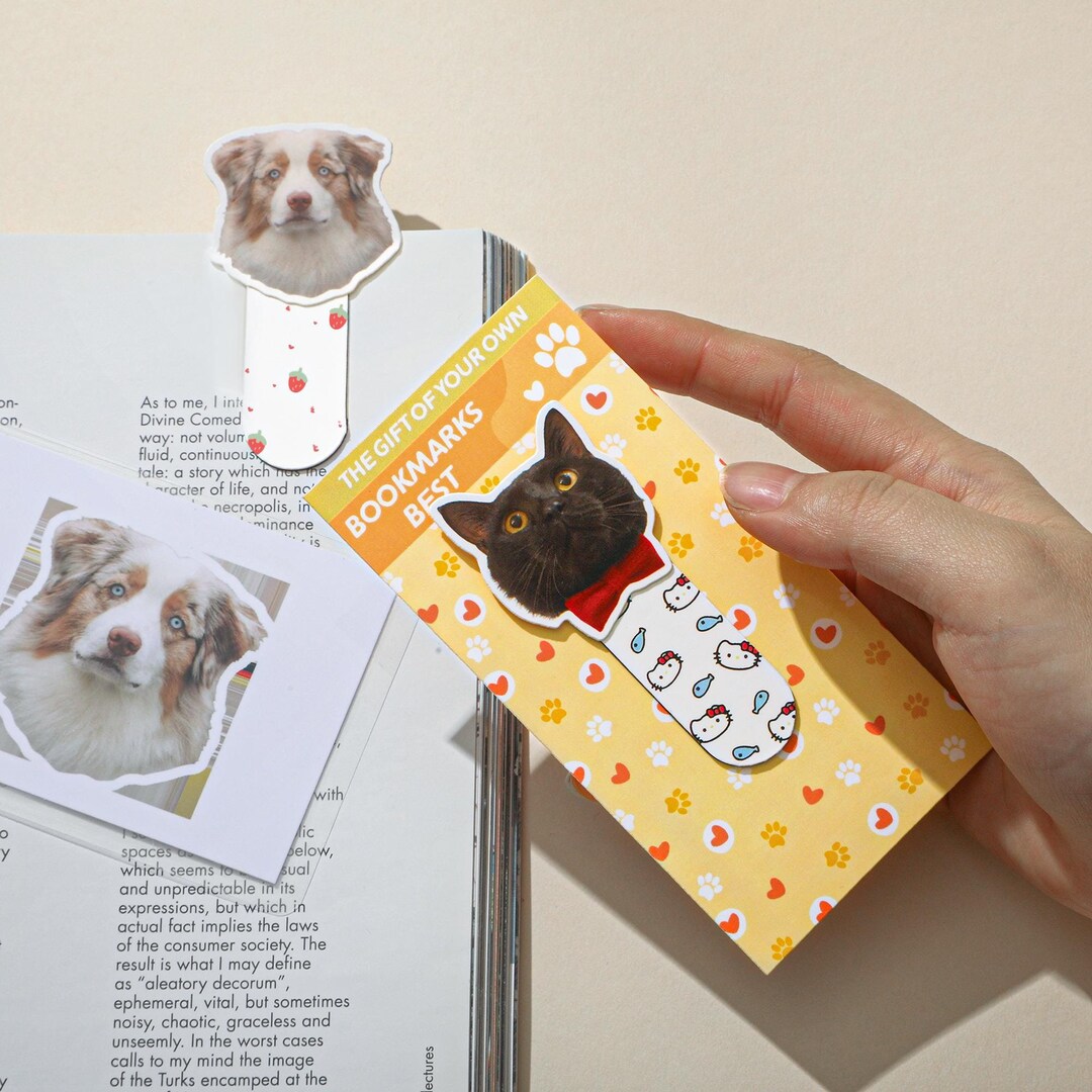 Customized Magnetic Bookmarks With Photos of Dogs and Cats｜personalized ...