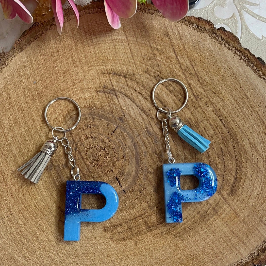 Letter P Keychain - Etsy