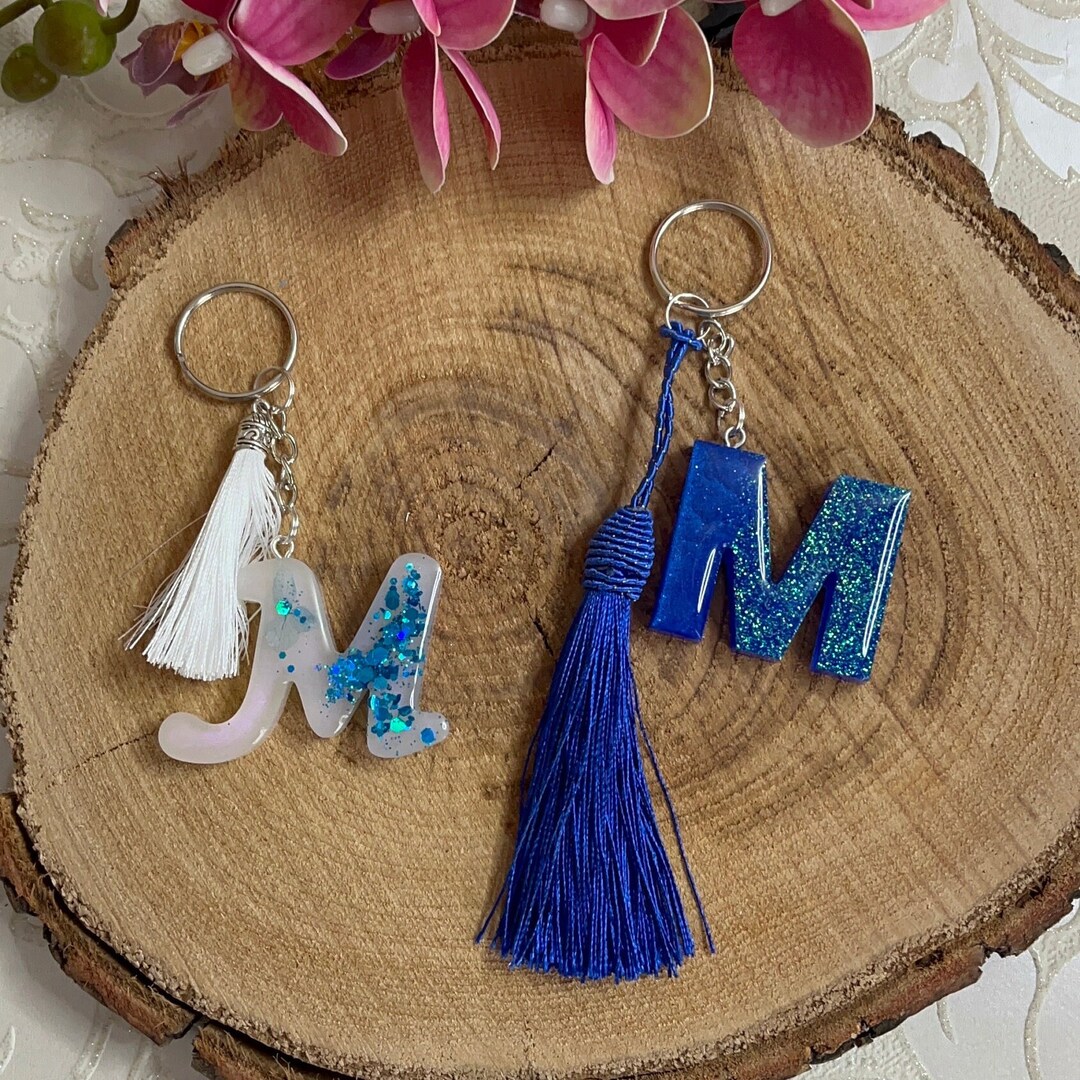 Letter M Keychain - Etsy