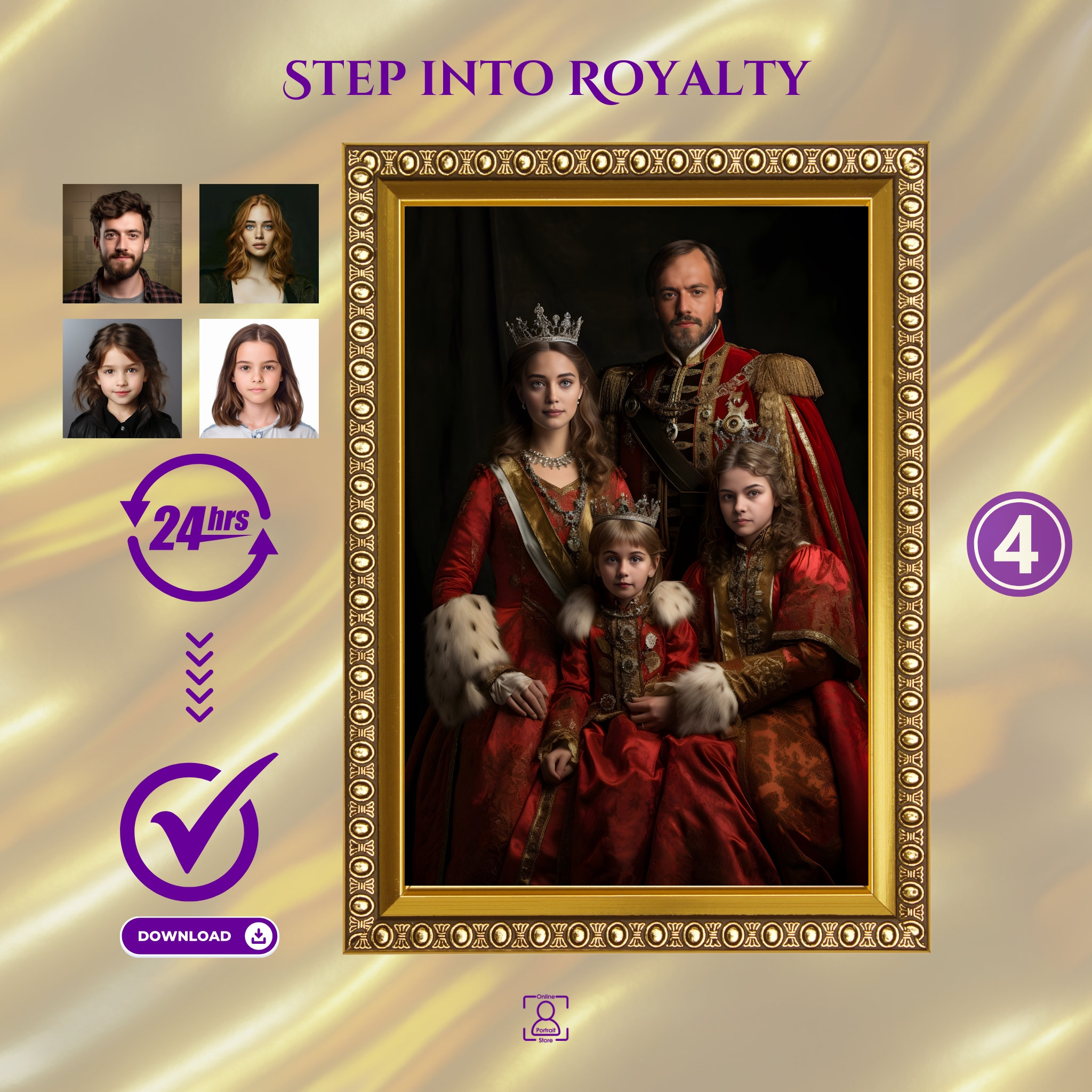 Custom Renaissance Royal Family Portrait From Photo - Etsy