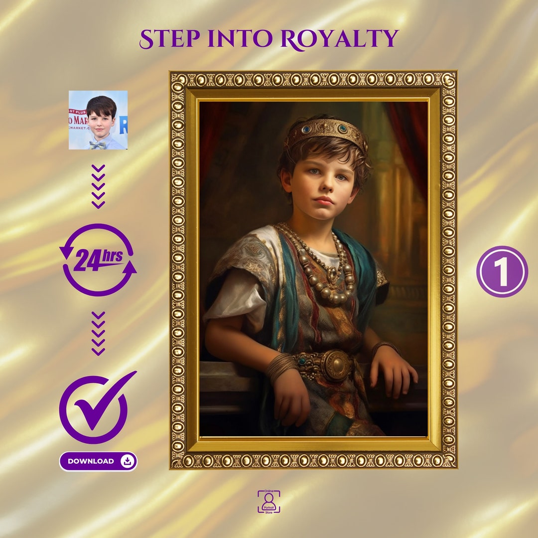 Custom Royal Little Emperor Portrait From Photo, Little Emperor ...