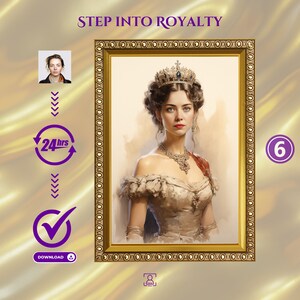 Custom Royal Princess Portrait From Photo: Elegant Gift for Her ...
