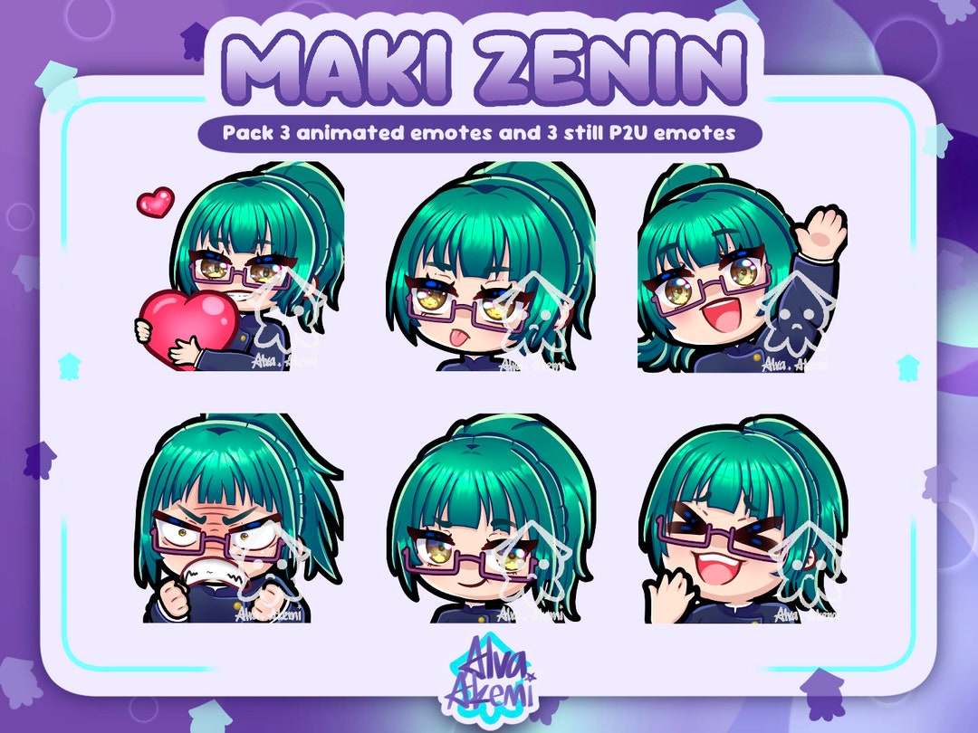 Maki JJK Emote Pack | Animated and Still Emote Bundle | Jujutsu Kaisen ...
