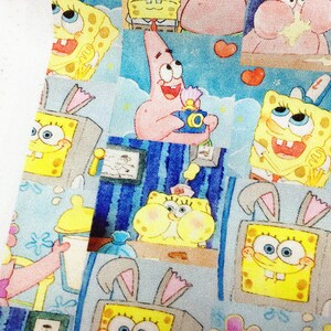 Spongebob Squarepants Fabric Spongebob Patrick Fabric Pure Cotton ...