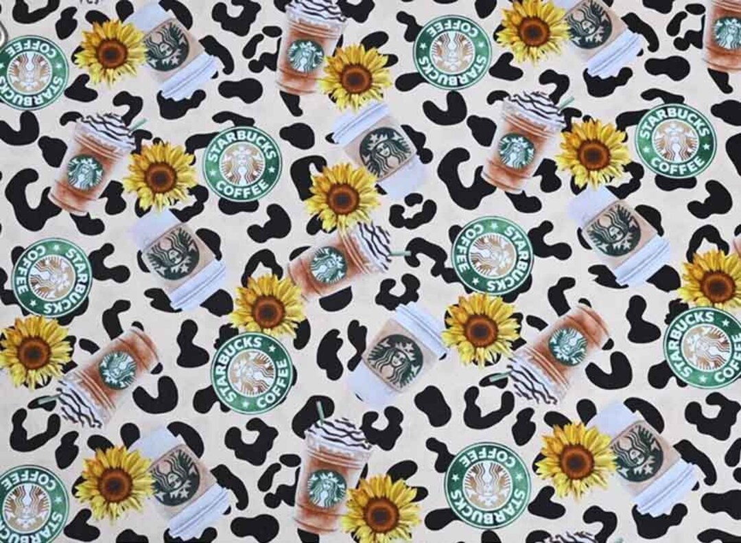 Starbucks Fabric for Coffee Lover Fabric Pure Cotton Cartoon Cotton ...