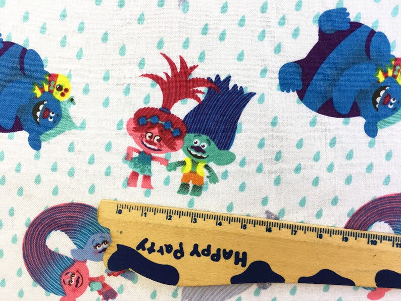 Trolls Fabric Trolls Dolls Fabric Pure Cotton Cartoon Cotton - Etsy