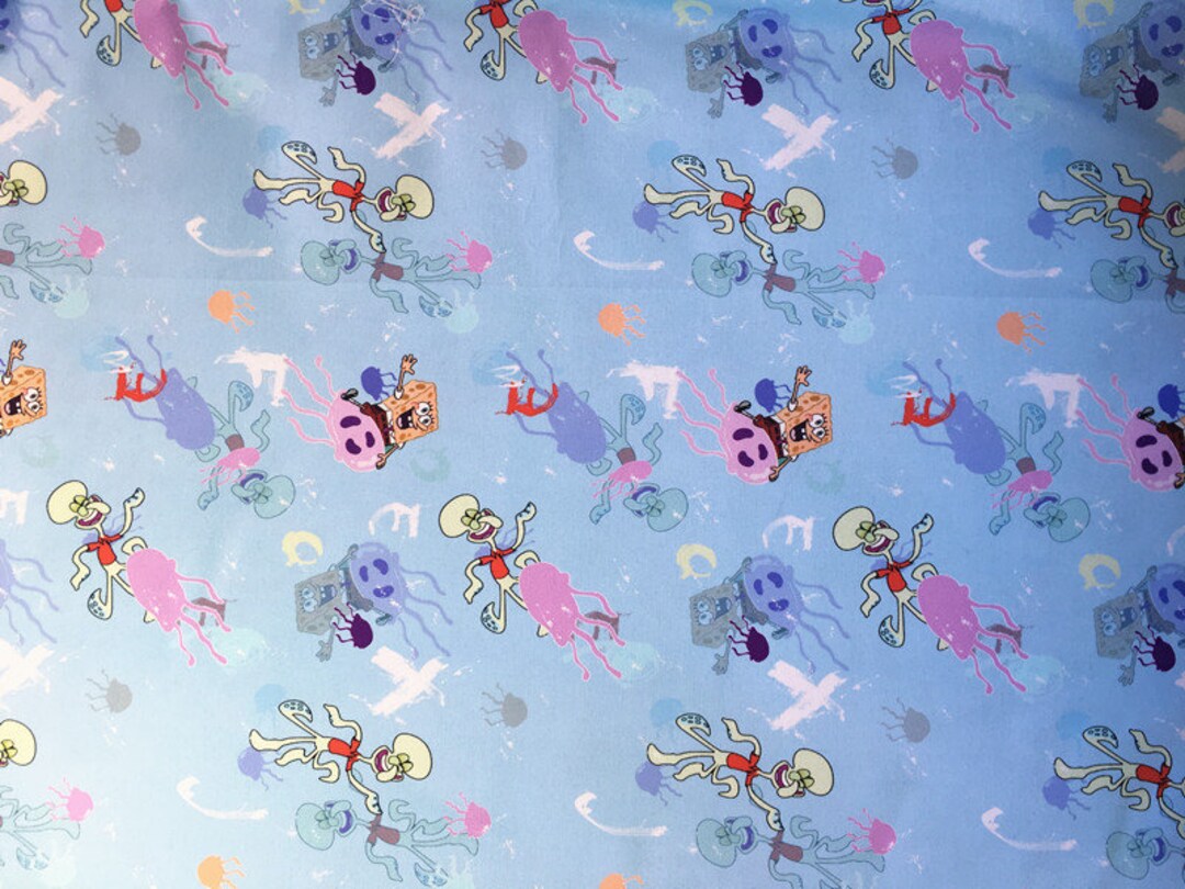Spongebob Squarepants Fabric Spongebob Patrick Fabric Pure Cotton ...