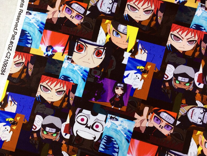 Japanese Anime Fabric Animation Fabric Pure Cotton Cartoon - Etsy