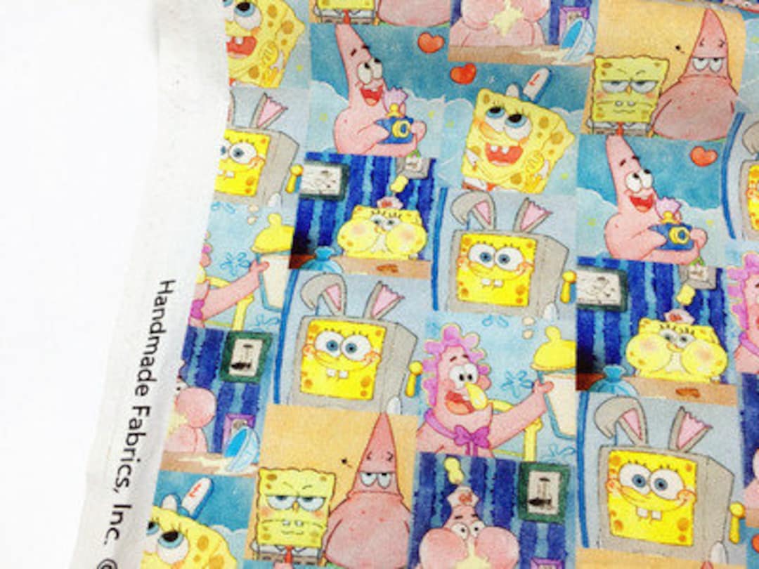 Spongebob Squarepants Fabric Spongebob Patrick Fabric Pure Cotton ...