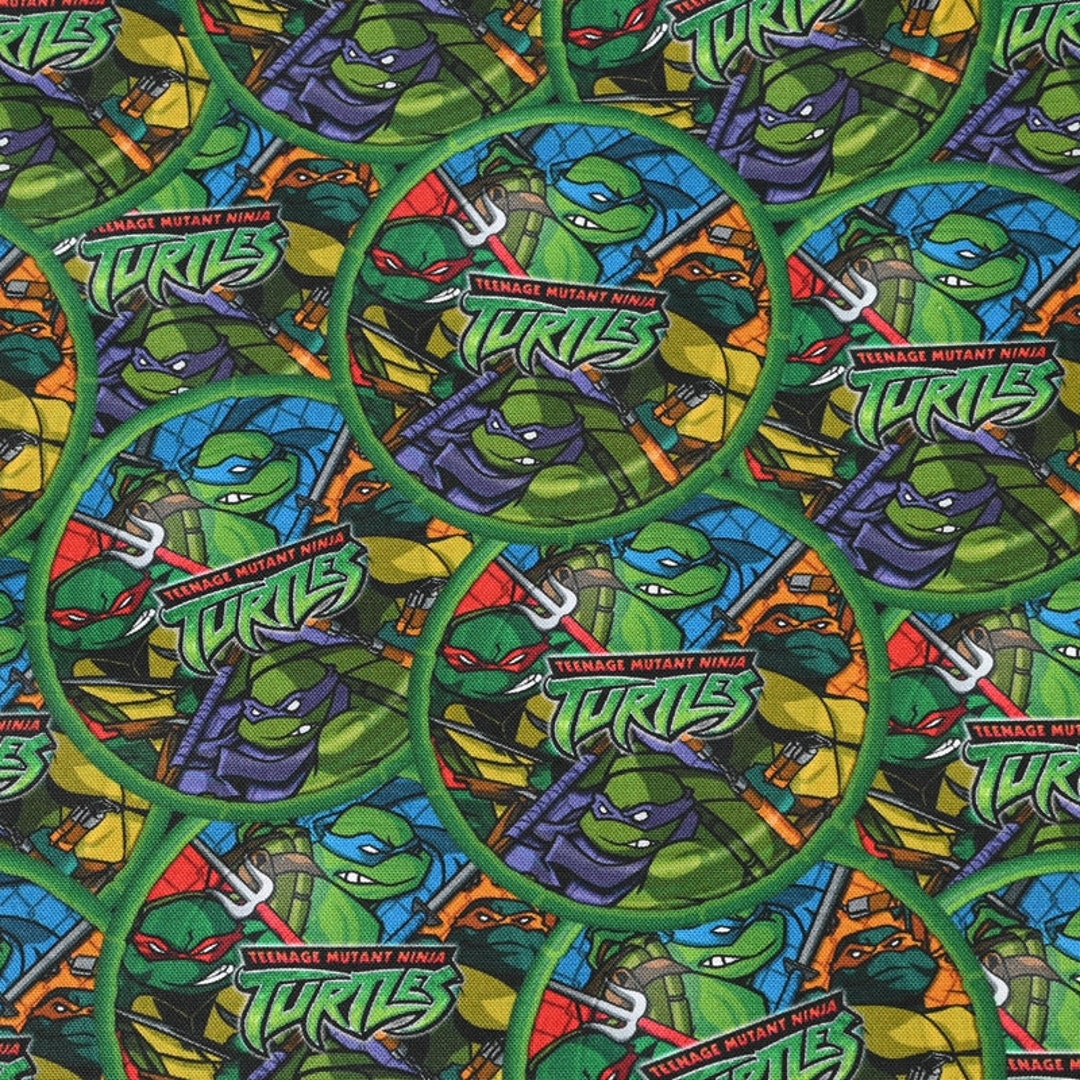 Teenage Mutant Ninja Turtles Fabric TMNT Fabric Pure Cotton Cartoon ...