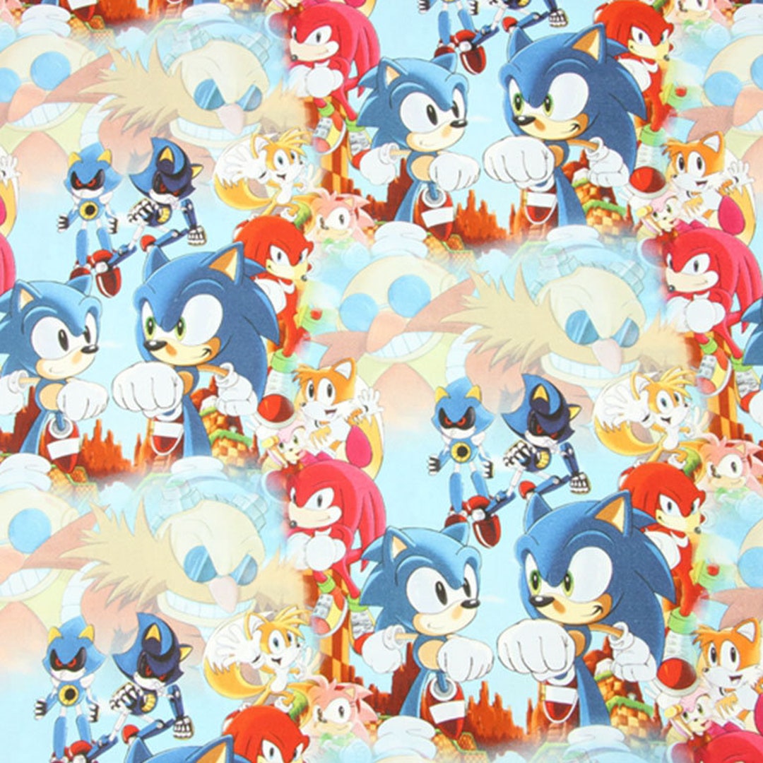 Sonic the Hedgehog Fabric Game Fabric Pure Cotton Cartoon Cotton Fabric ...