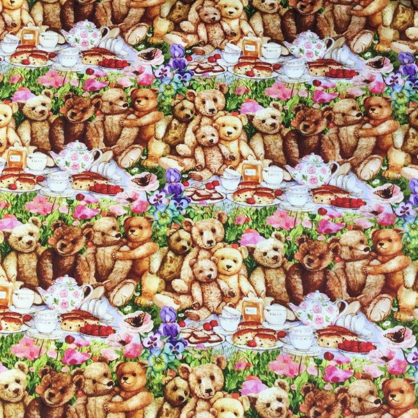Teddy Bear Fabric - Etsy