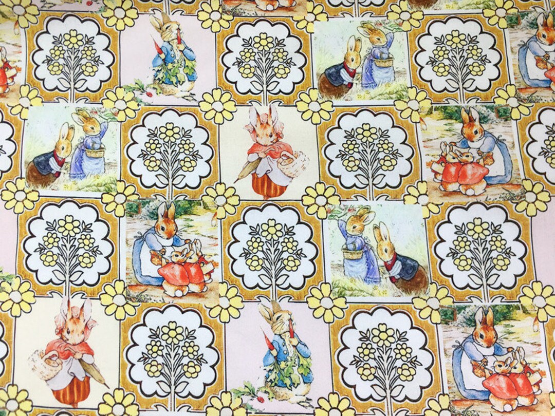 Peter Rabbit Fabric, Beatrix Potter Fabric Pure Cotton Cartoon Cotton ...