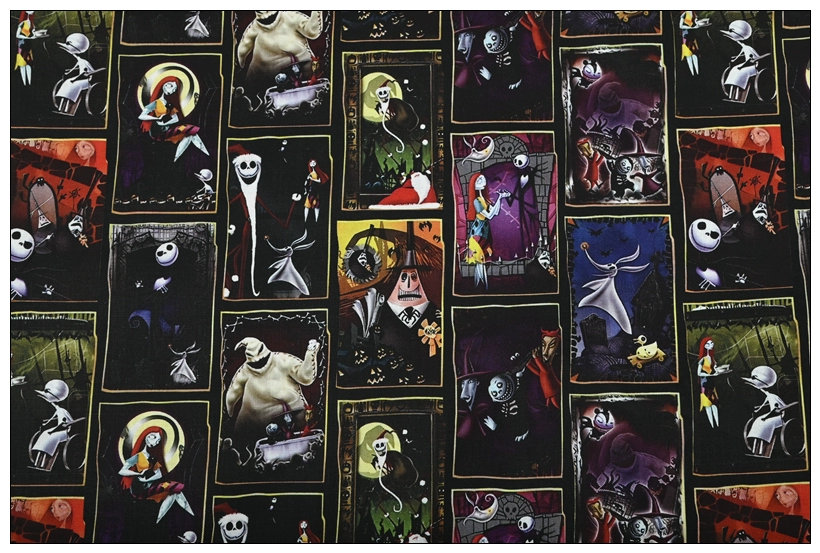 The Nightmare Before Christmas Fabric Skull Fabric Halloween Fabric ...