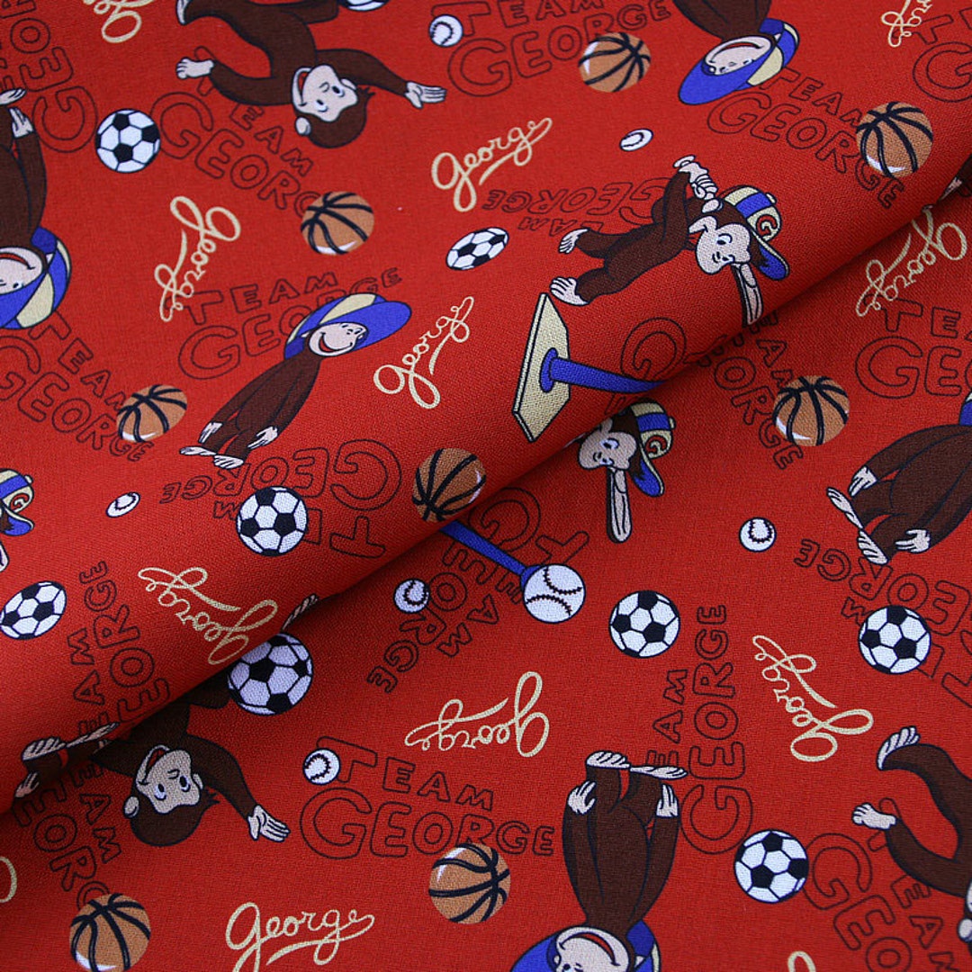Curious George Fabric Monkey Fabric Pure Cotton Cartoon Cotton Fabric ...