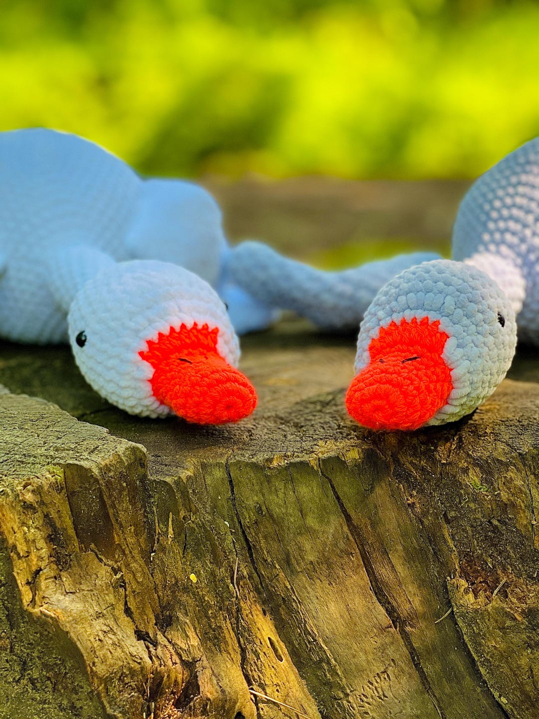 Soft Toy, Plush Toy, Geese, Two Funny Geese, White and Gray Goose ...