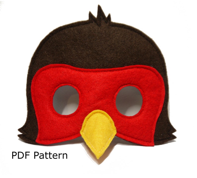 Robin Bird Costume Mask Sewing Pattern / Book Day / Paper Craft ...
