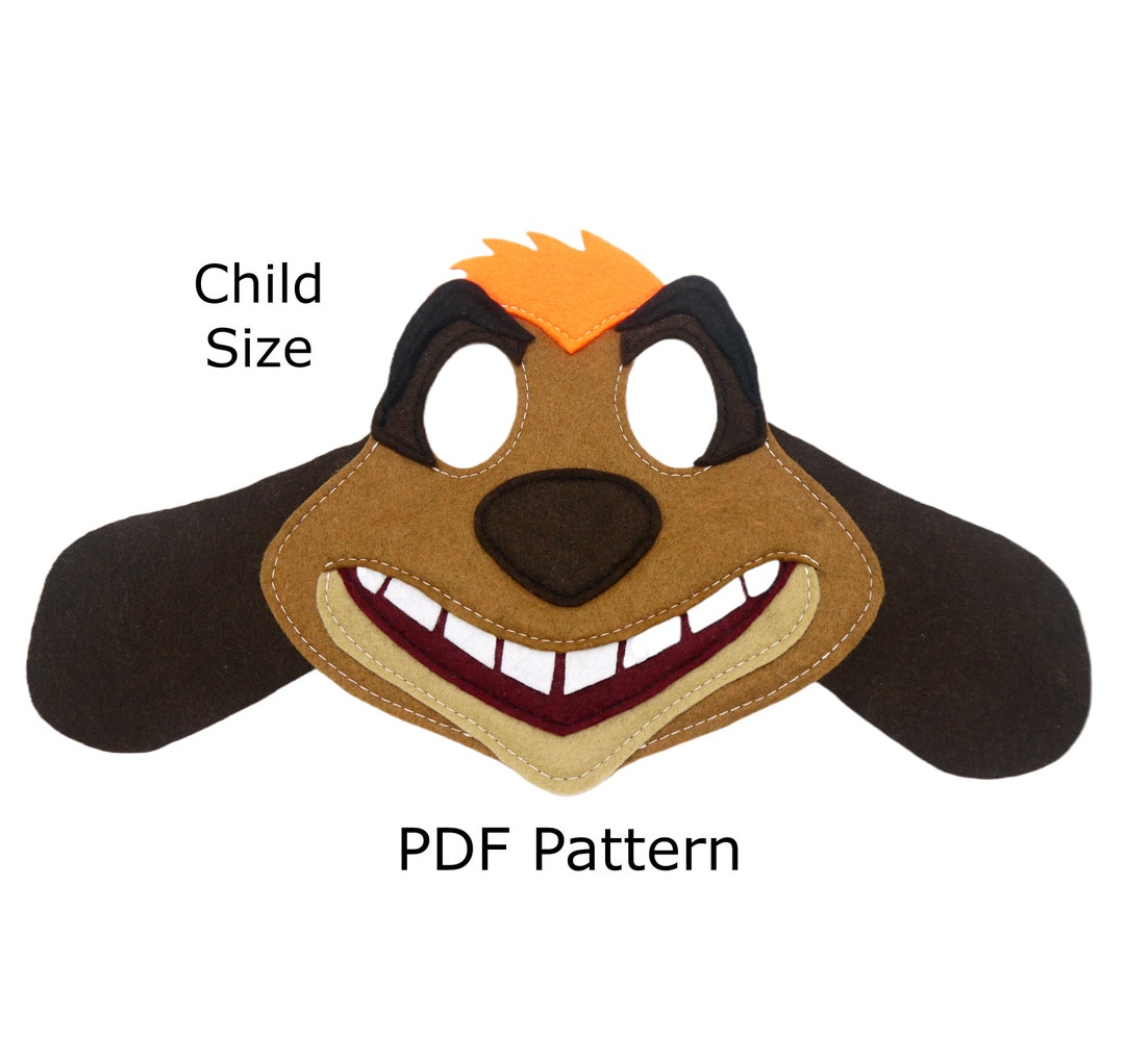 Meerkat Mask Pattern, Child Size, Costume Mask, Sewing Pattern, Digital ...