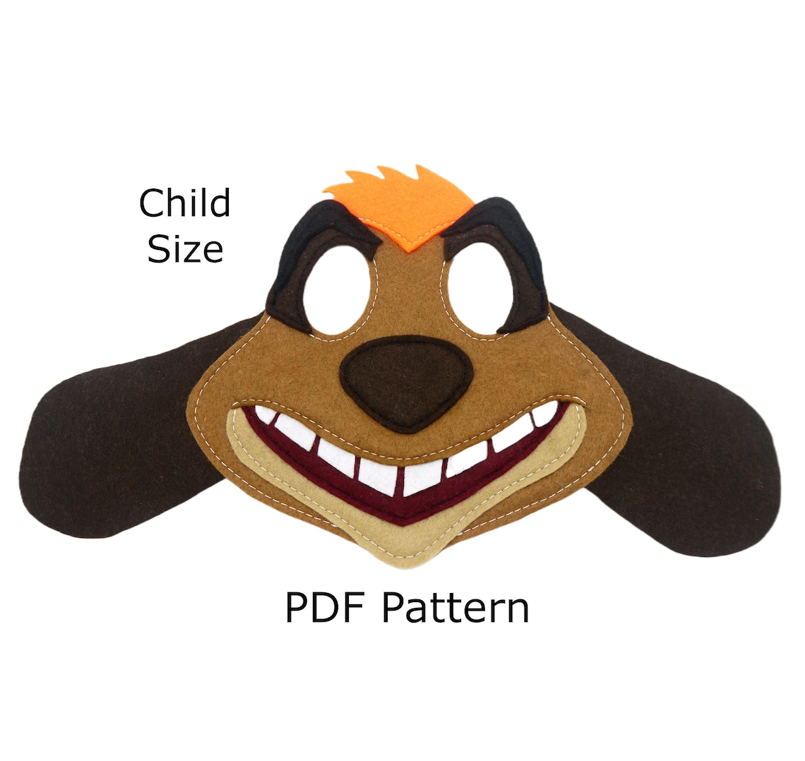 Meerkat Mask Pattern, Child Size, Costume Mask, Sewing Pattern, Digital ...