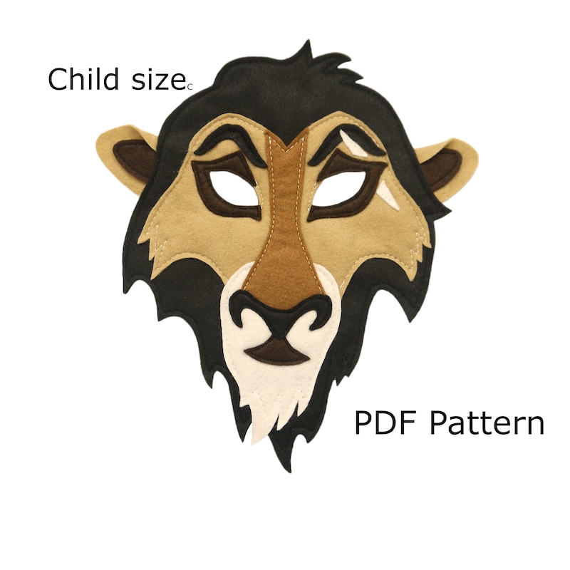Lion King Mask Template - Etsy Canada