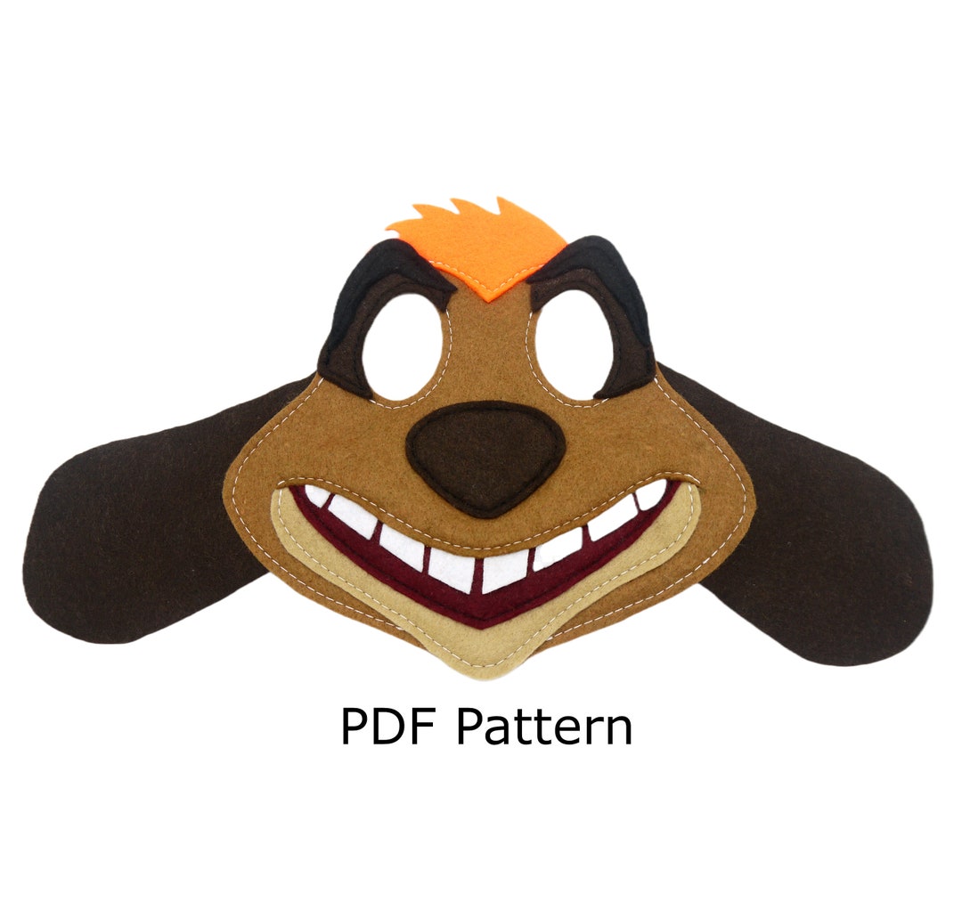 Pattern Meerkat Costume Mask Sewing Pattern, Digital File, Adult Size ...