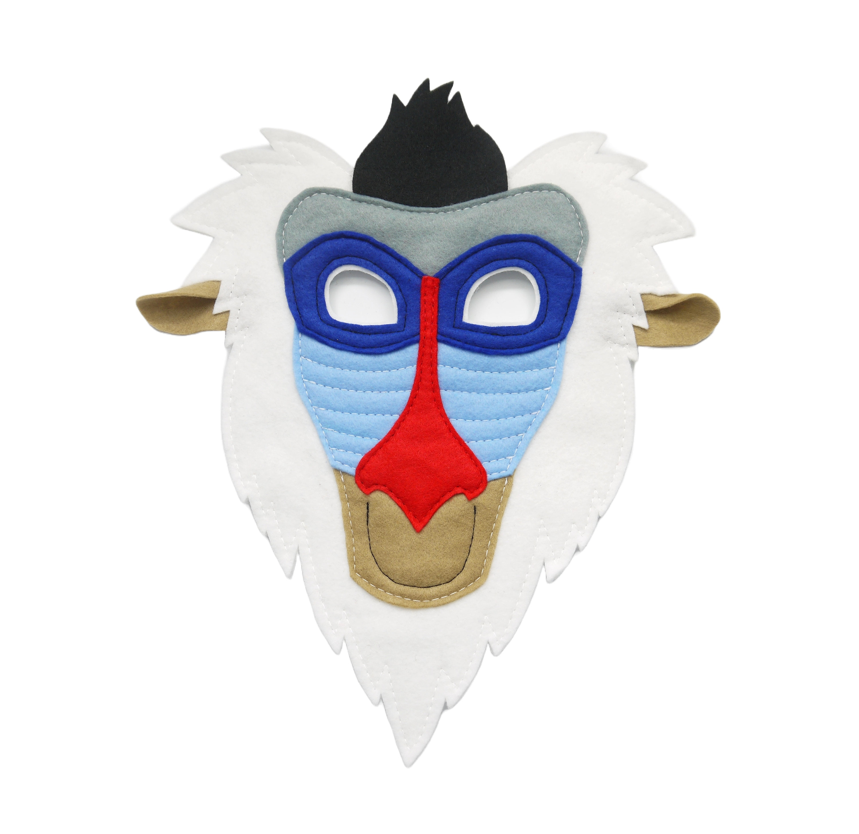 Pattern Costume Mandrill Monkey Mask Sewing Pattern, Child Size ...