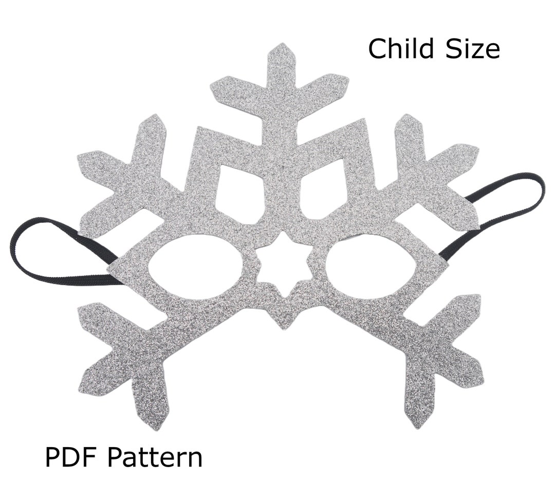 Snowflake Costume Mask Sew / No Sew Pattern, Nativity Christmas Pattern ...