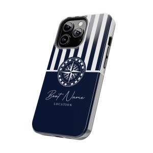 Custom Boat Name Luxury iPhone Case, Custom Boat iPhone Case, Boat ...