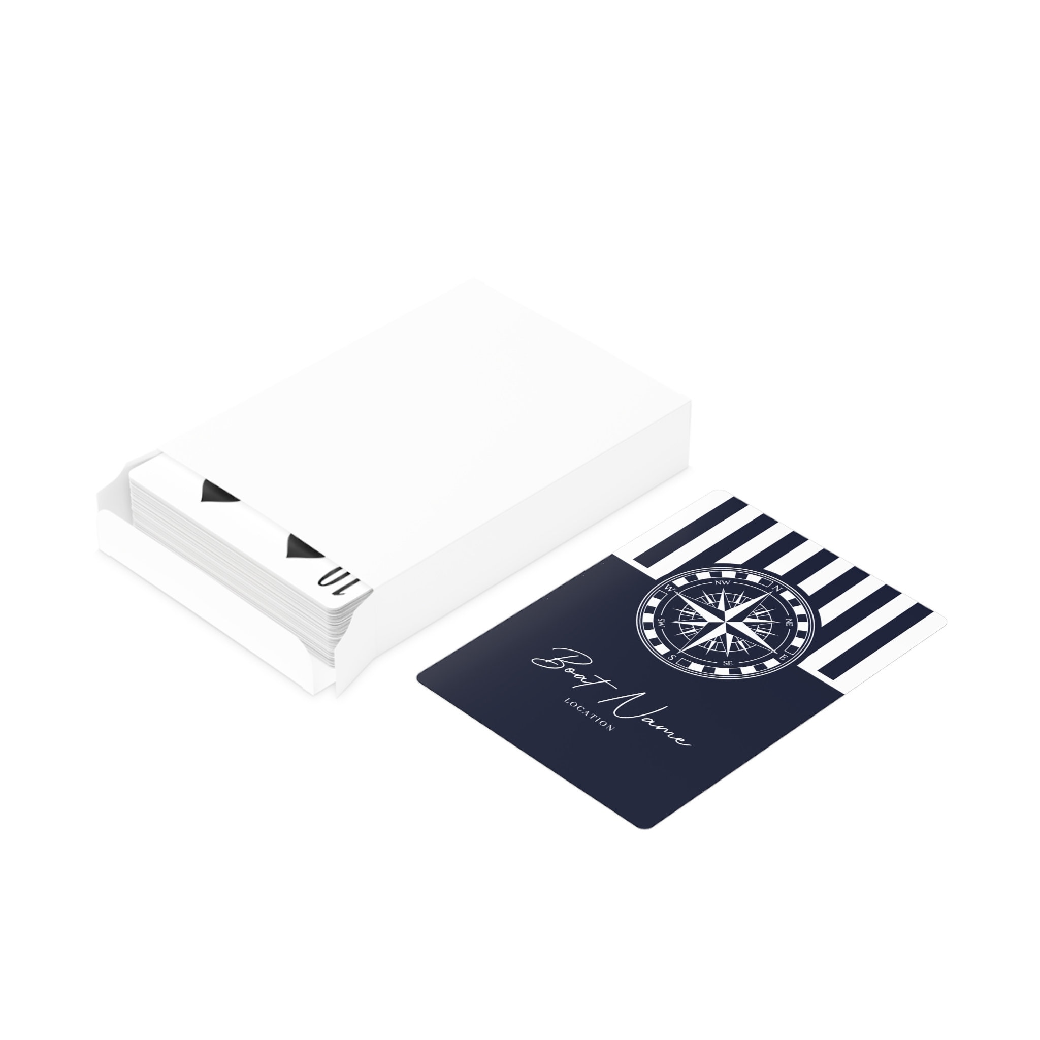 Custom Boat Name Game Cards, Personalized Compass Game Cards ...