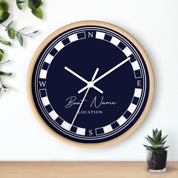Boat Name Wall Clock - Etsy