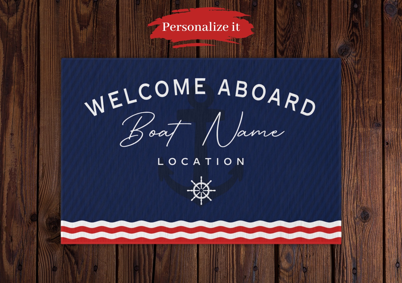 Personalized and Custom Stylish Design Boat Rug, Boat Mat, Nautical ...