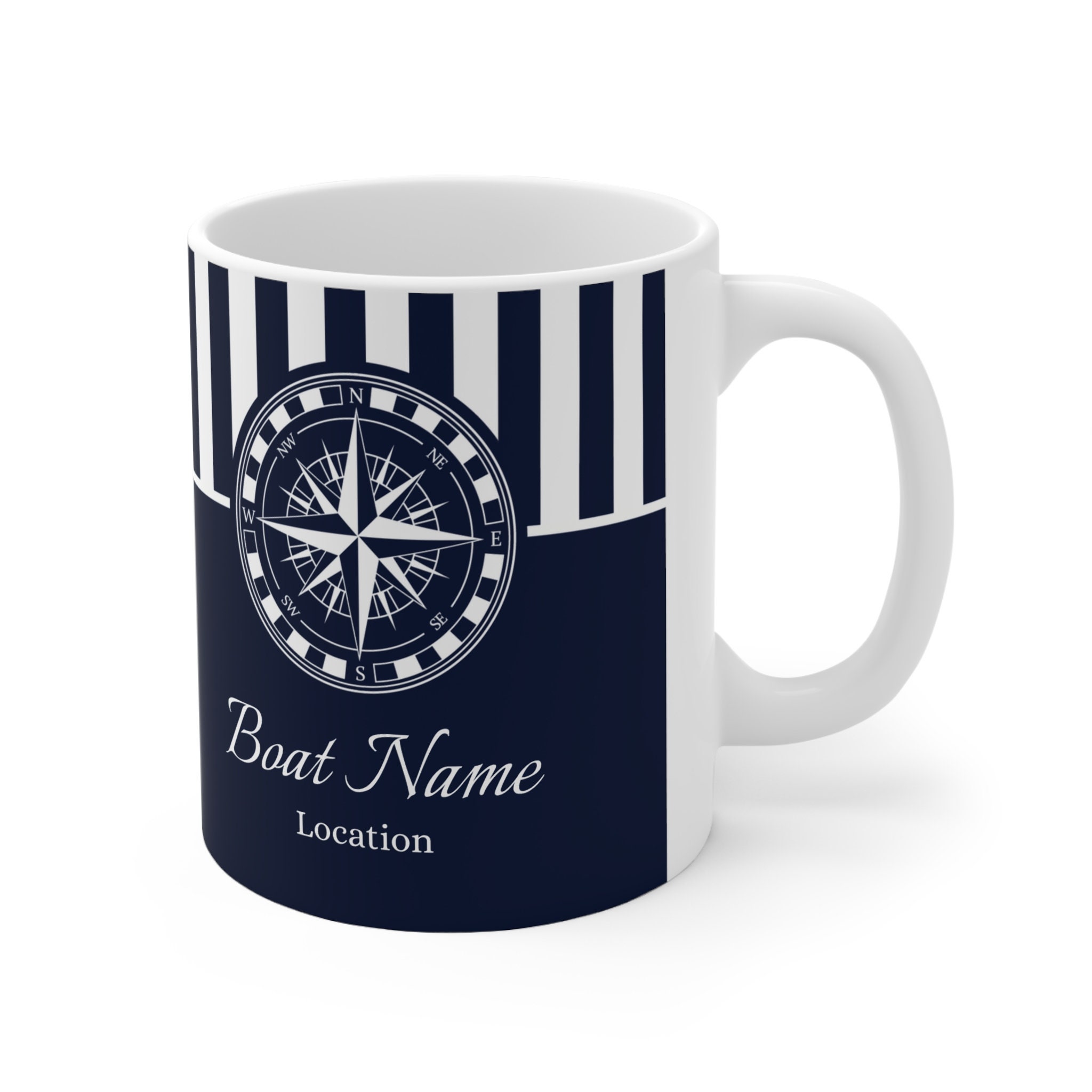 Custom Boat Name Mug, Personalized Boat Luxury Mug, Mug for Boat ...