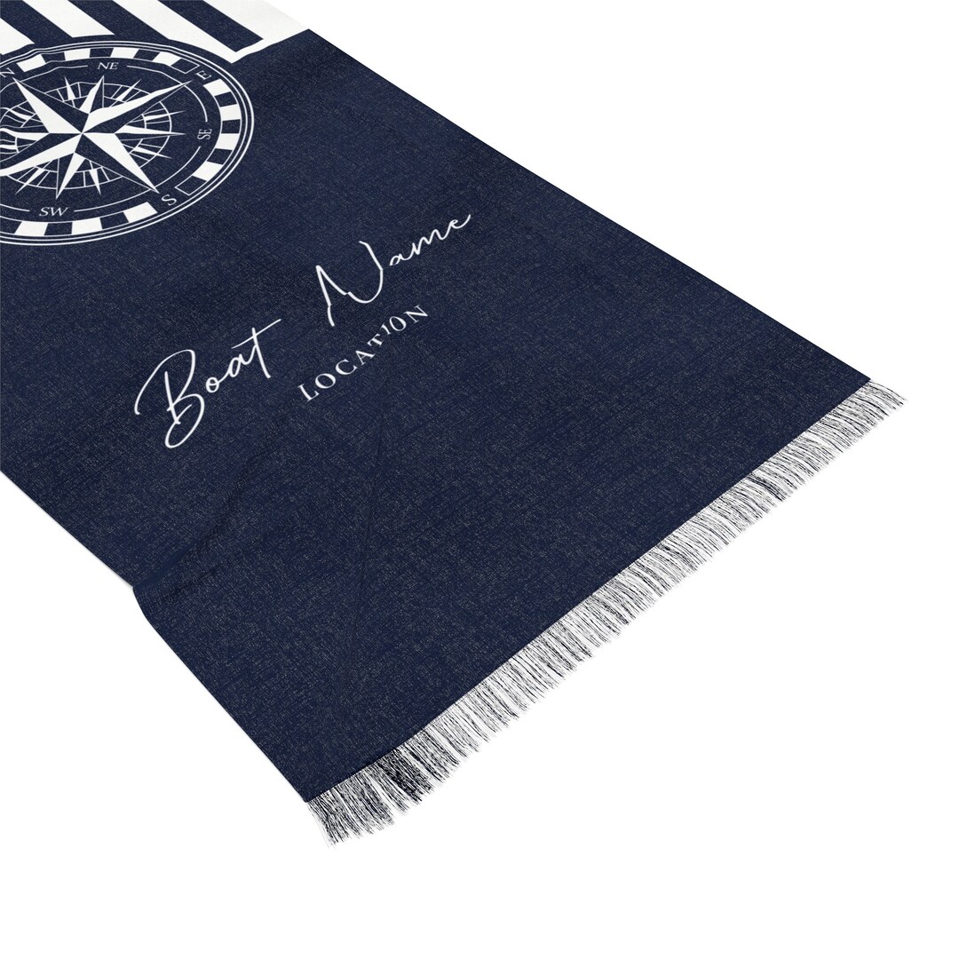 Personalized Boat Scarf , Custom Boat Name Light Scarf, Nautical Boat ...