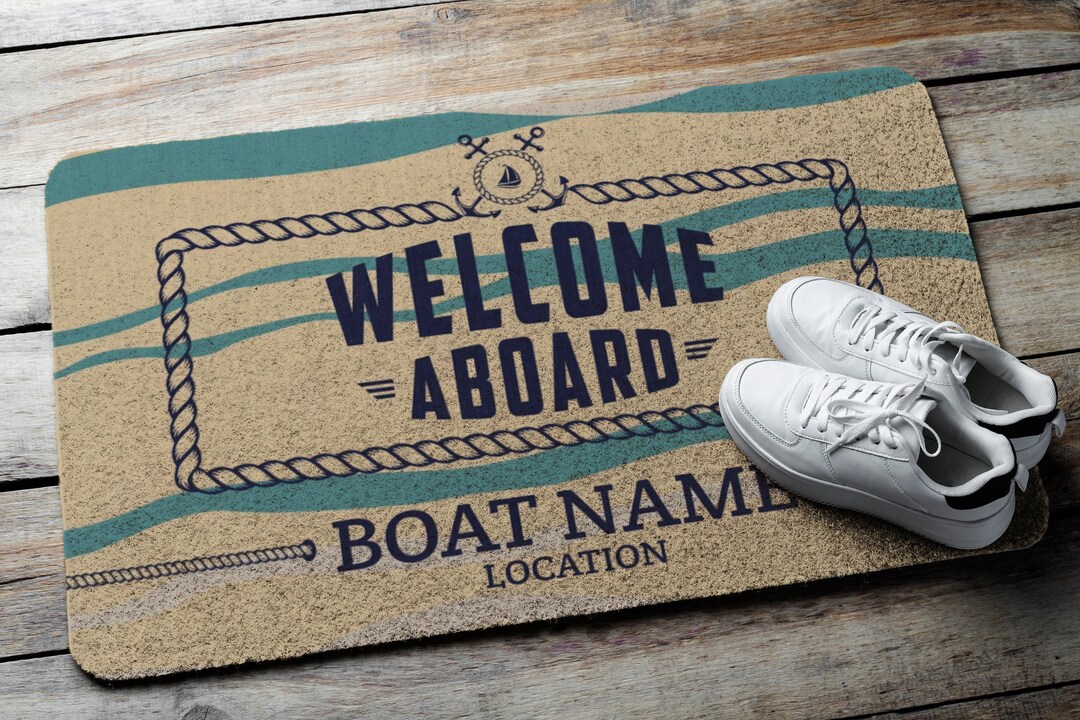 Personalized and Custom Boat Rug, Anchor Rug, Nautical Outdoor Custom ...