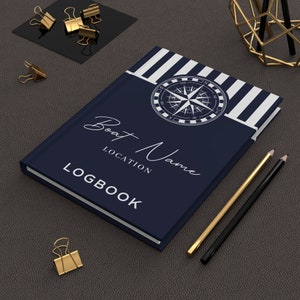 Custom Boat Name Logbook, Custom Luxury Logbook for Sail Boat, Custom ...