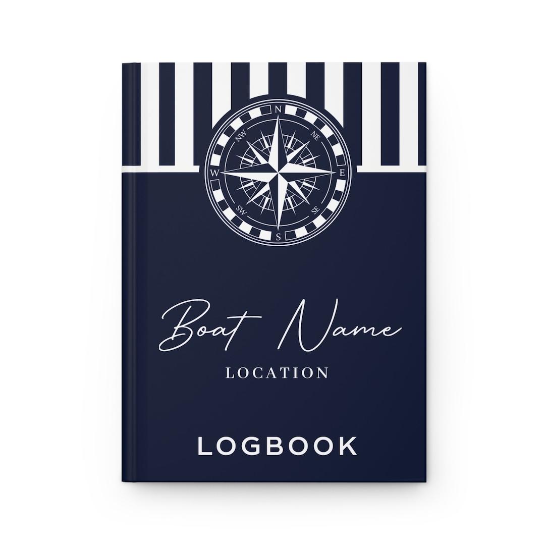 Custom Boat Name Logbook, Custom Luxury Logbook for Sail Boat, Custom ...