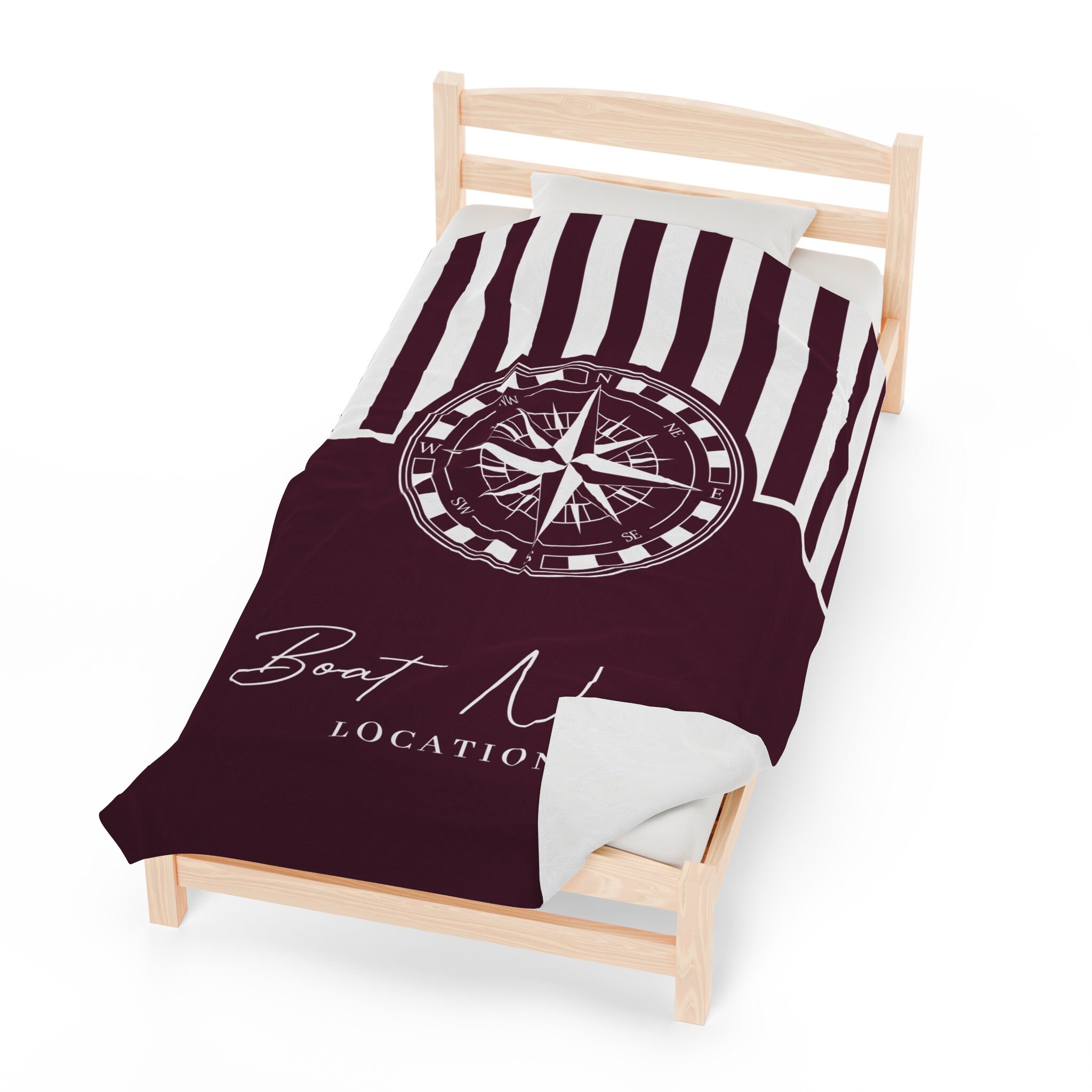 Custom Luxury Plush Blanket, Personalized Anchor Boat Throw Blanket ...