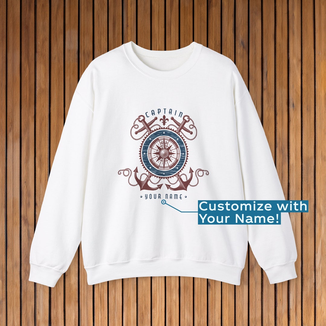 Captain Name Custom Sweatshirt, Personalized Heavy Blend Captain ...