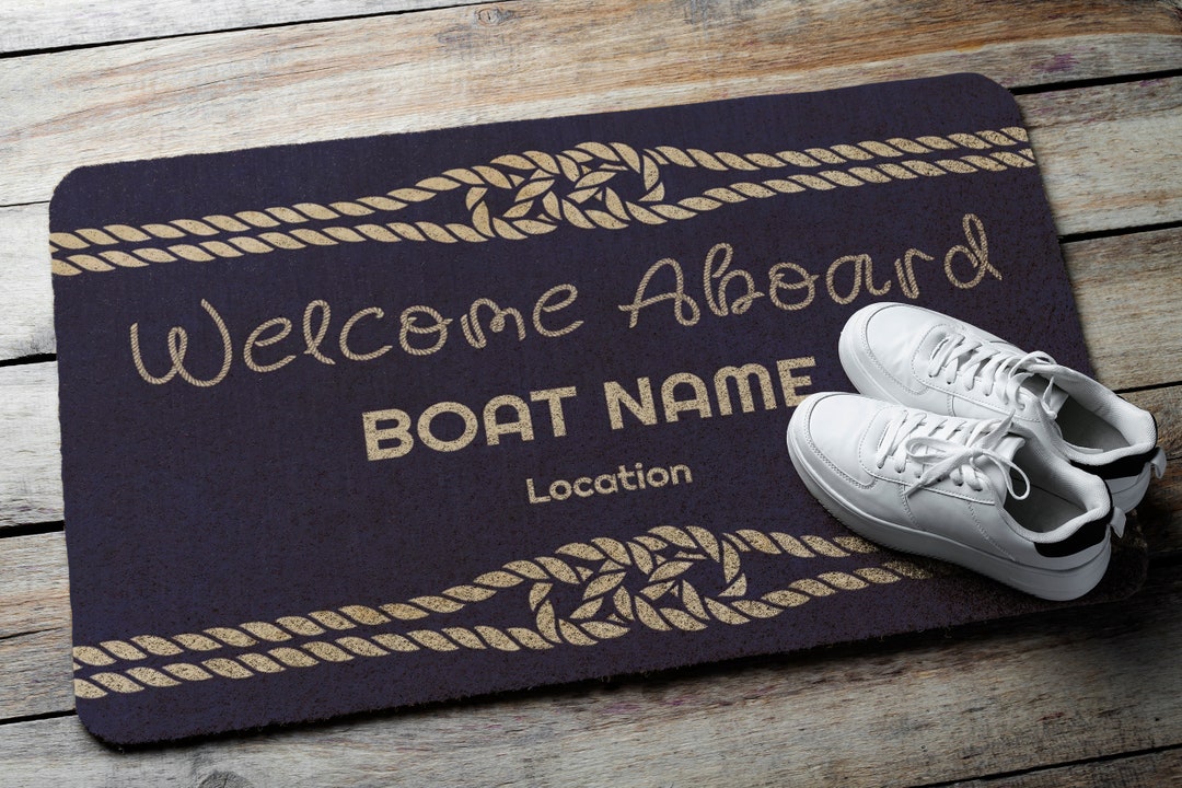 Personalized and Custom Outdoor Boat Rug, Rope Rug, Nautical Custom Rug ...