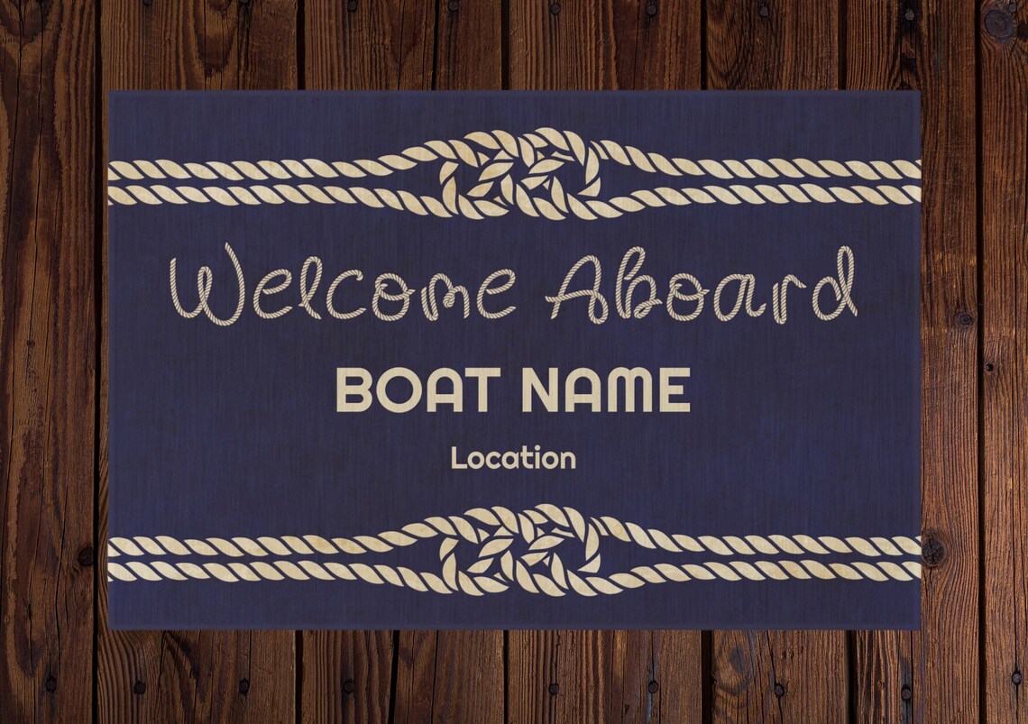 Personalized and Custom Outdoor Boat Rug, Rope Rug, Nautical Custom Rug ...