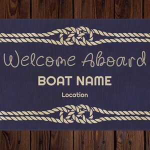 Personalized and Custom Outdoor Boat Rug, Rope Rug, Nautical Custom Rug ...