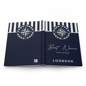 Custom Boat Name Logbook, Custom Luxury Logbook for Sail Boat, Custom ...