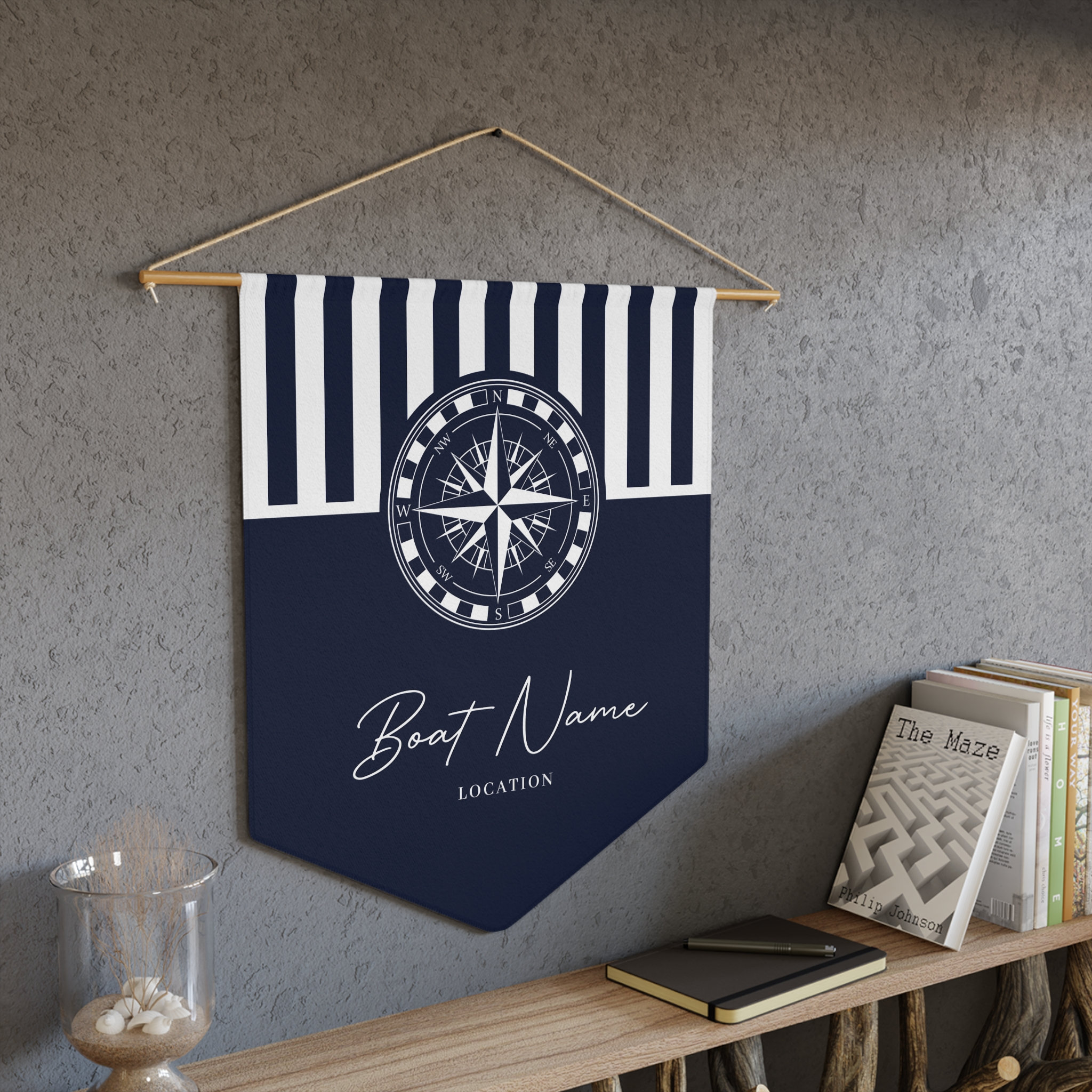 Custom Boat Name Pennant, Custom Nautical Penant, Personalized Penant ...