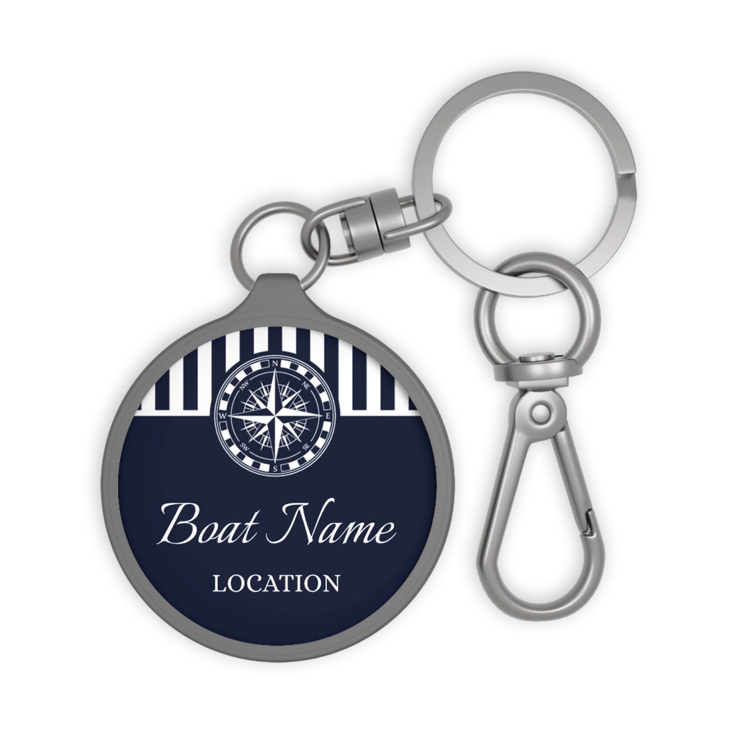 Keyring Tag With Boat Name, Boat Name Keyring Tag, Boat Name Key Holder ...