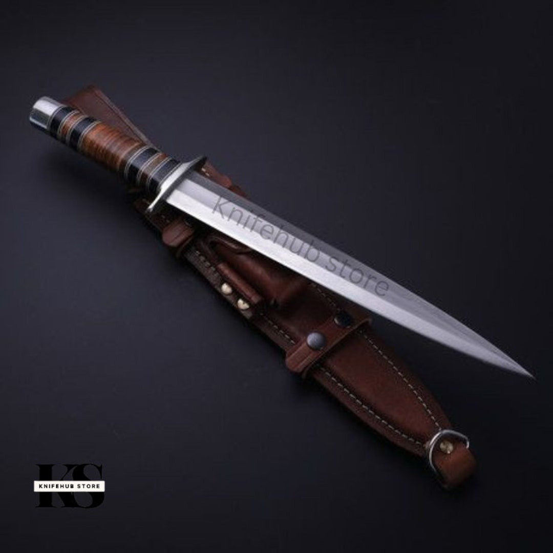 Handmade D2 Steel Dagger Double Edged Medieval Dagger Turkish Dagger ...