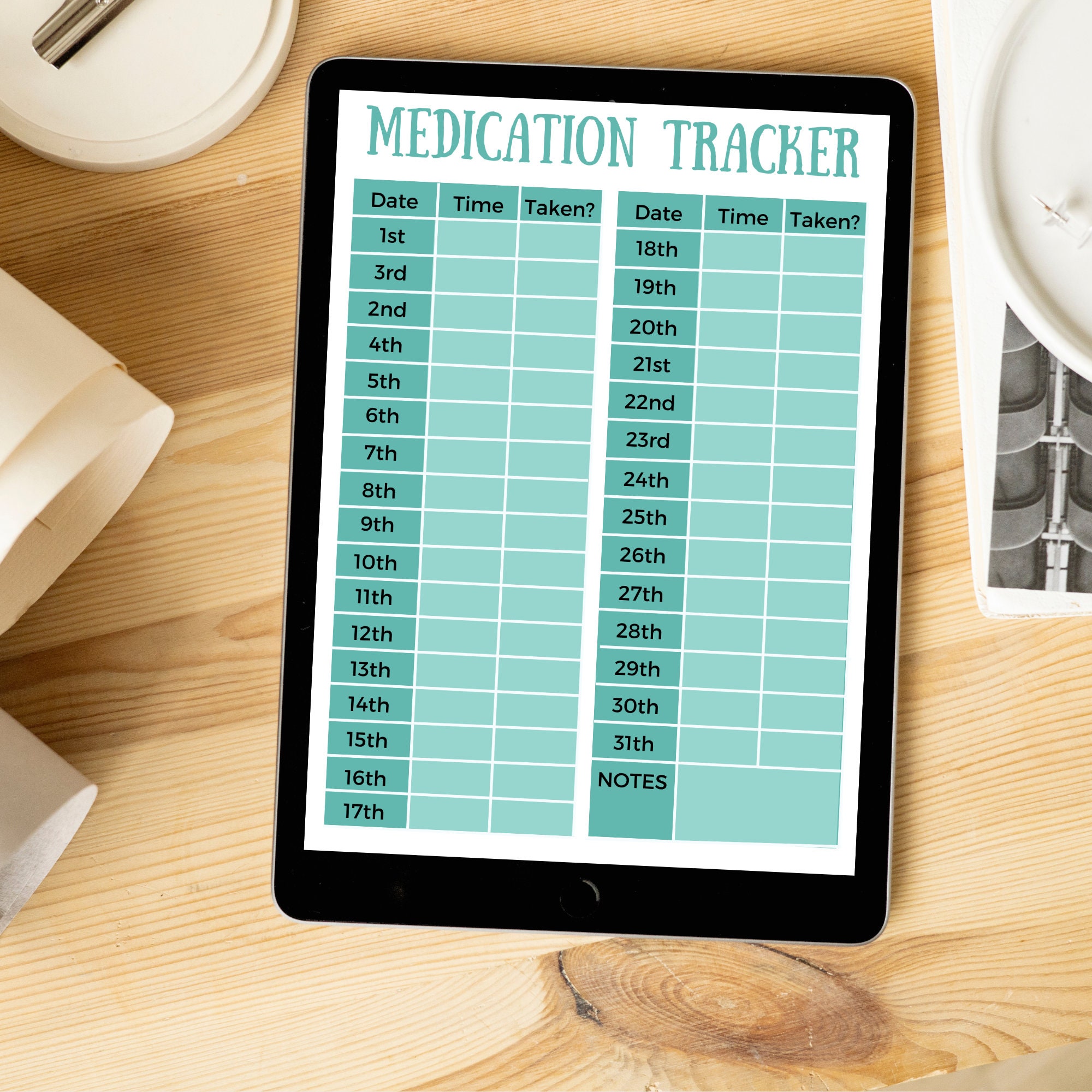 Printable Medication Tracker Digital Download Pill - Etsy
