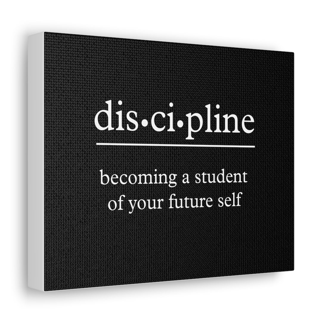 Discipline Definition Canvas Print: Motivational Wall Art - Etsy